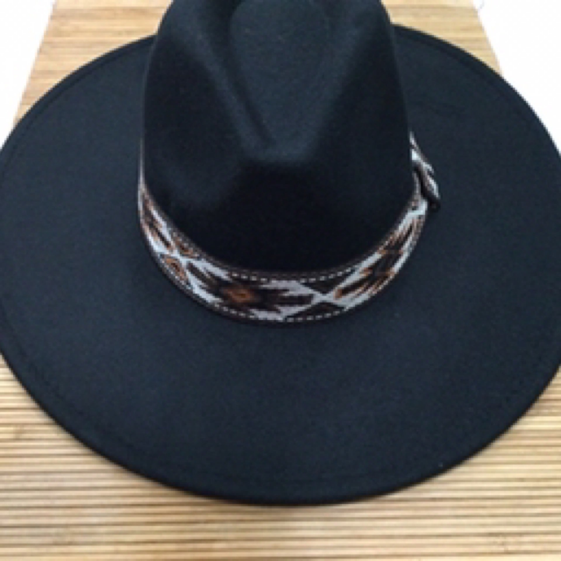 STY Aztec Fedora Hat-Black | Gypsi on Jefferson